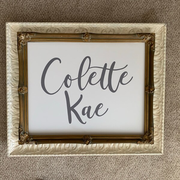 Custom Girl's Name Printable Typography-custom Baby Name Sign-vintage ...