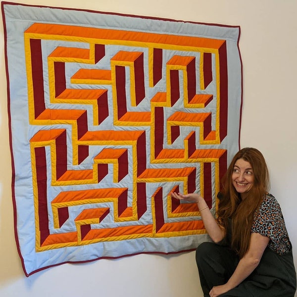 Wall 3D Maze / Labyrinth Quilt Pattern PDF - Hidden Paths - Etsy
