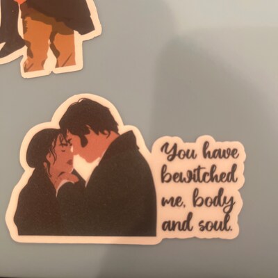 Pride and Prejudice, Jane Austen Inspired Waterproof Vinyl Stickers - Etsy
