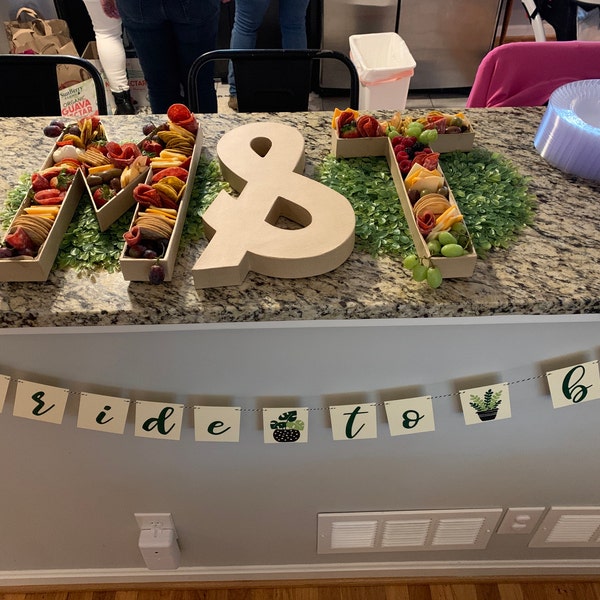 Bride to Be Banner Bridal Shower Sign With Plants Custom Colors Leafy ...