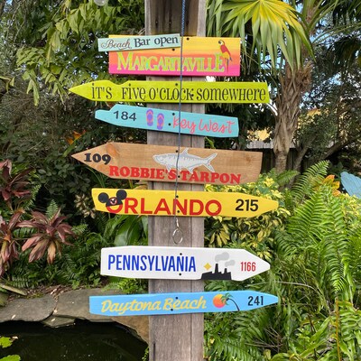 INDIVIDUAL Mileage or Directional Mile Maker Wood Signs of Your ...