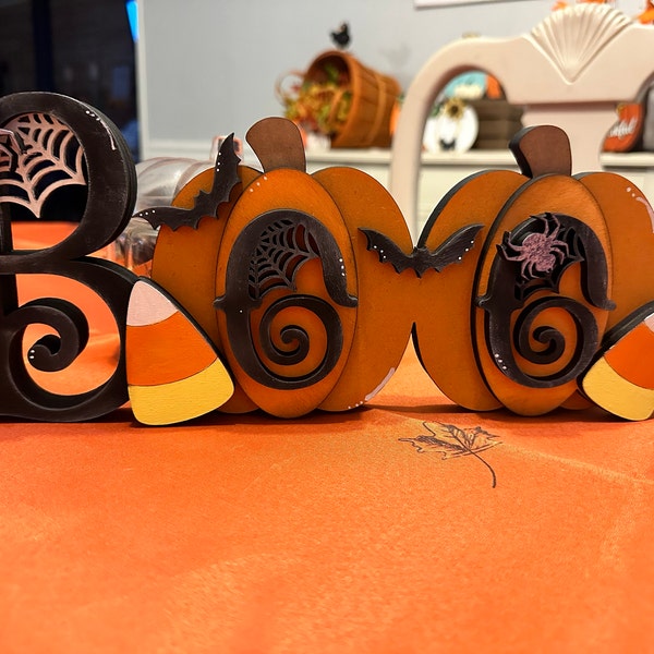 Chunky Boo Halloween Shelf Sitter SVG File | Halloween SVG File | Laser ...