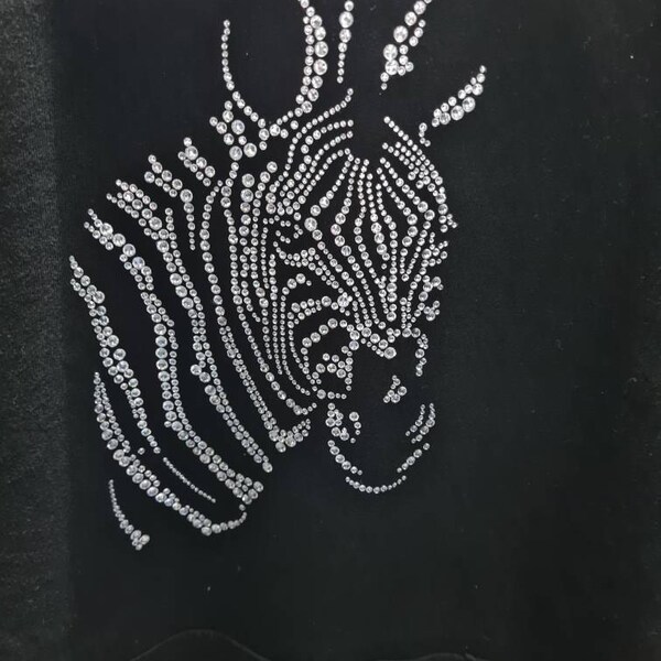 Shark Heat Press Hot Fix Iron on Rhinestone Motif , Rhinestone Shark ...