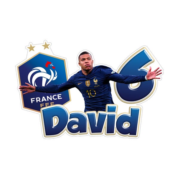 Topo de Bolo de Aniversário MBAPPÉ: Arquivo Digital Personalizado ...