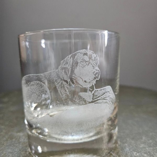 Etched Picture Rocks Glass, Personalized Whiskey Glasses, Bourbon ...