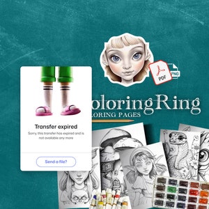 50 Dragonling Magic Digital Coloring Book, Cute Baby Dragons Coloring ...