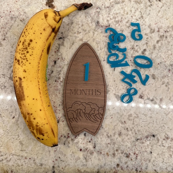 Ocean Birth Announcement and Surfboard Milestone Marker / Ocean Theme ...