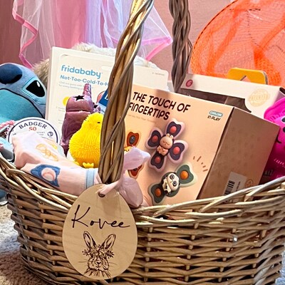 Personalized Easter Basket Tag, Easter Basket Name Tag, Easter Tag ...