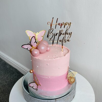 Double Layer Cake Topper Personalised Various Sizes, Colours & Fonts - Etsy