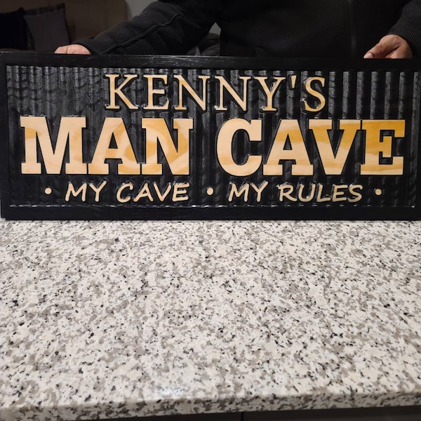 Personalized Man Cave Sign Custom Man Cave Name Sign for Bar Game Poker ...