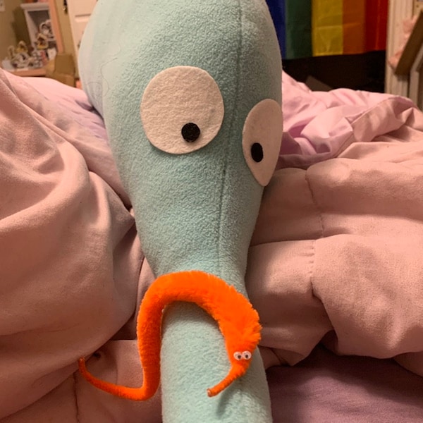 GIANT Worm on a String (squirmles) Plush - Etsy