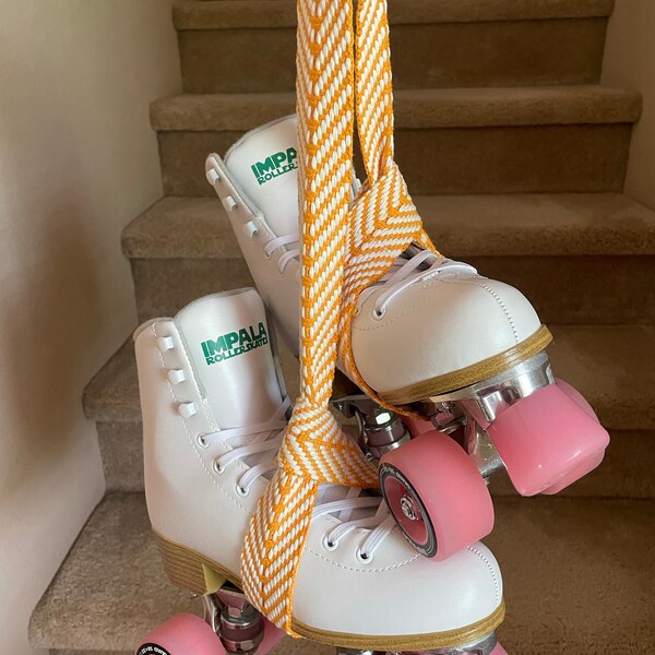 Mac and Cheese Mellow Yellow Chevron Cotton Roller Skate Leash ...