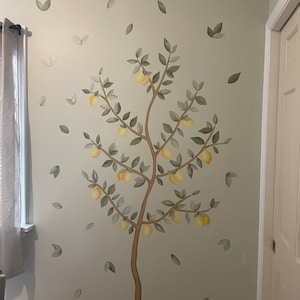 Big Lemon Tree Wall Decals With Leaves, Plastic-free Wall Stickers - Etsy