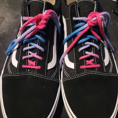 Trans Pride Flag Tie Dye Cotton Shoelaces Choice of Length and Style - Etsy