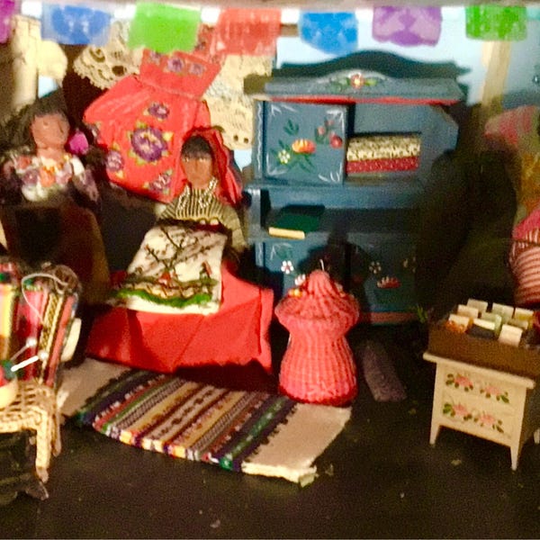 Miniature Treasure Maps and Compass With Leather Pouch Set Red 1:12 ...