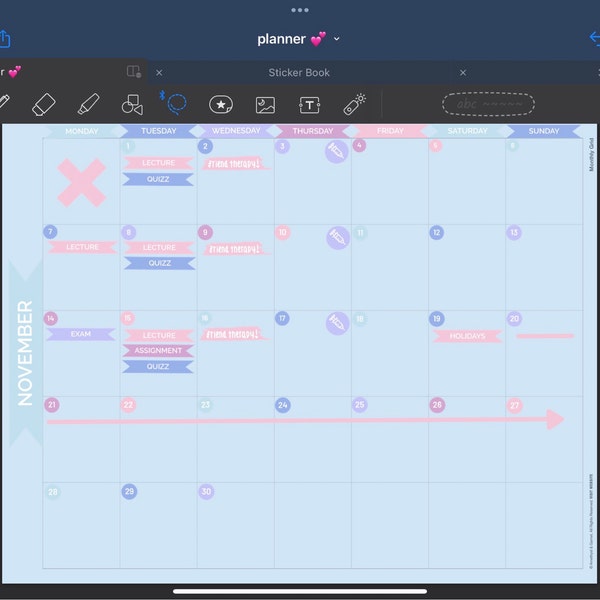 Digital Sticker Book for Goodnotes, PNG Files of Digital Stickers ...