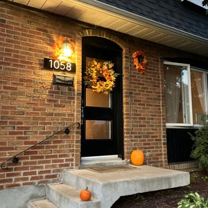 Address Sign Modern Plaque Aluminum Composite Vertical Offset Custom ...