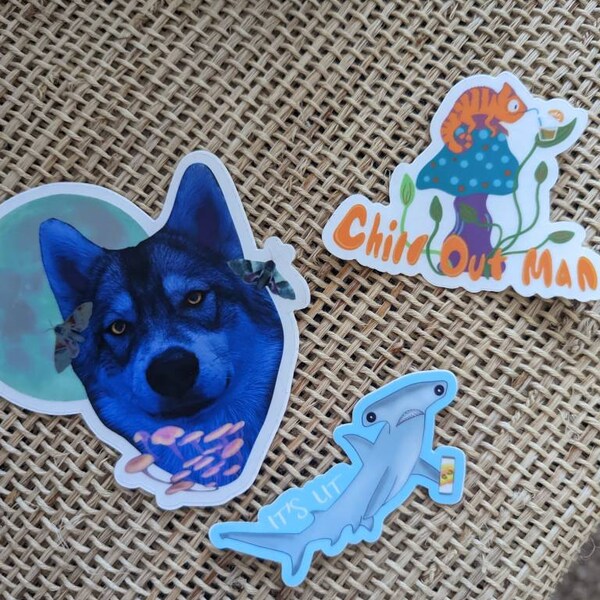 Totally Stoked Dolphin Sticker | Surf Sticker | Aesthetic Vsco Sticker ...