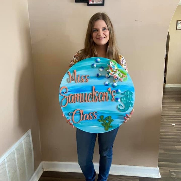 Class, Teacher, Ocean, Sea, Themed, Door Hanger - Etsy