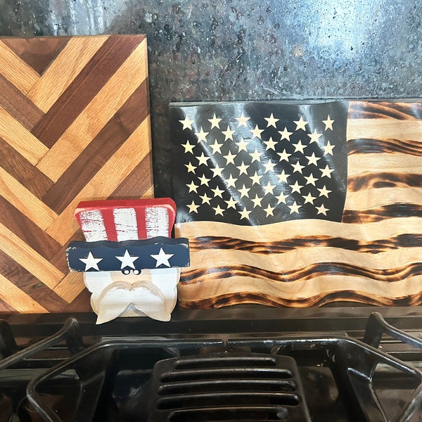 Patriotic Uncle Sam, Patriotic Tiered Tray, Rustic Uncle Sam ...