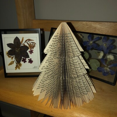 Book Page Trees-winter Decor-mantel Decorations-holiday Decor-book Gift ...