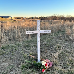 STEEL Personalized Roadside Cross// Memorial Cross// Roadside Memorial ...