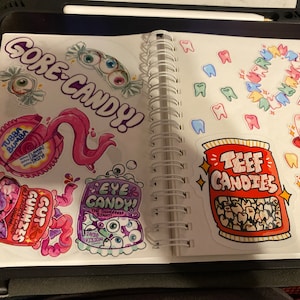 Gore Candy Waterproof Sticker Sheet - Etsy