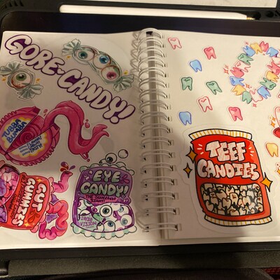 Gore Candy Waterproof Sticker Sheet - Etsy