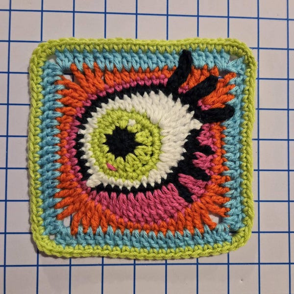 Crochet Pattern, Granny Eye Square Crochet PDF PATTERN With Video ...