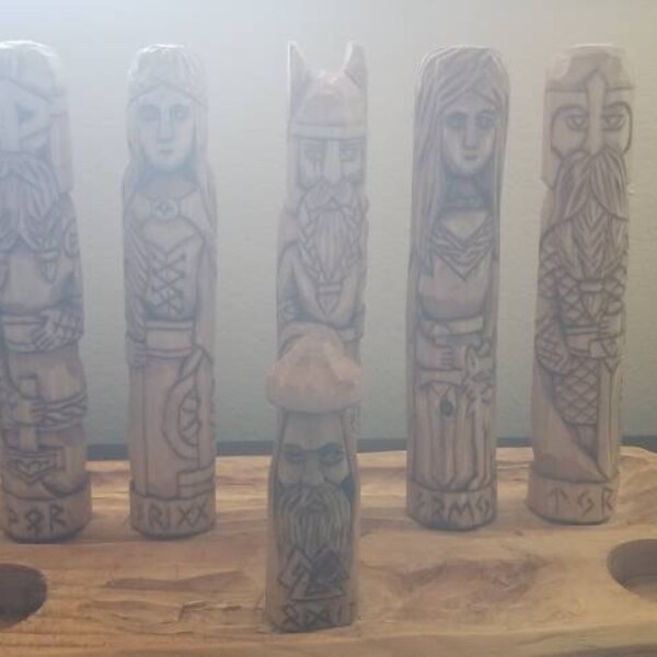 Wooden Altar. Handcrafted Statue. Odin. Freya. Thor. Frigg. Tyr. - Etsy