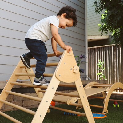 Climbing Furniture Woodandhearts Set of Three Items Climbing Triangle ...