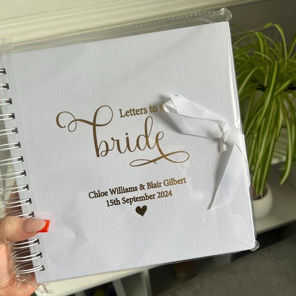 Personalised Letters to the Bride Multiple Colours Scrapbook or Photo ...