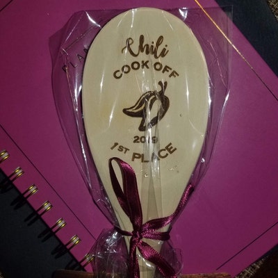 Chili Cook off Wooden Spoon, Chili Cook-off Awards, Chili Cookoff ...