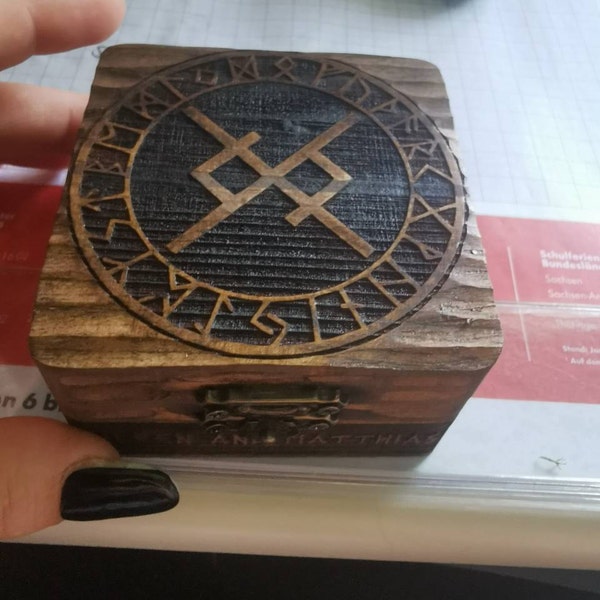 Norse Runes, Elder Futhark Divination Rune Dice, 4 Wooden Dice With 24 ...