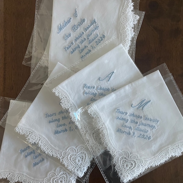Wedding Handkerchief for Bride,something Blue,for Your Happy Tears ...