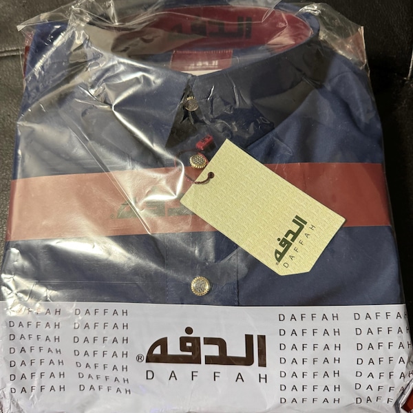 Mens Saudi Thobe Al-aseel Black Kandura/dishdashah/jubbah/kamiss/qamees ...