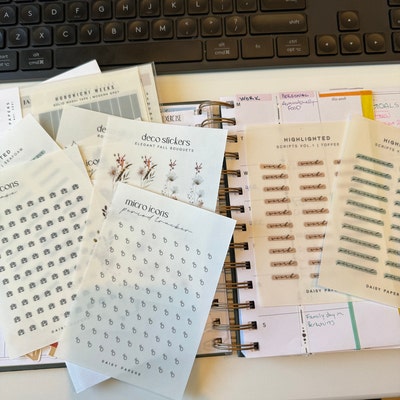 WIFI Micro Icon Stickers Planner Stickers Minimal & Functional Planner ...