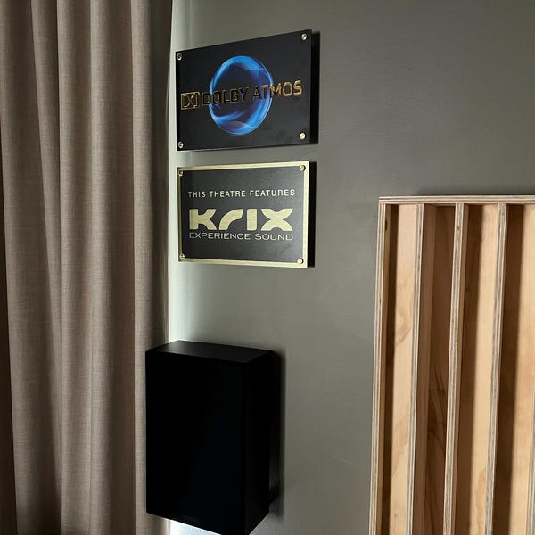 DOLBY THEATRE | Home Theatre Signs | Signage | Cinema Decor | Laser ...