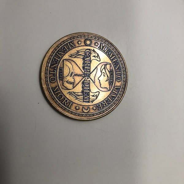 Carpe Diem Coin | Daily Stoic Coin | Memento Mori Bronze Challenge Coin ...