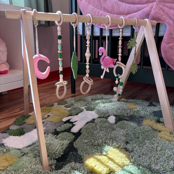 Baby Play Gym Toys Whale Nursery Accessory Montessori Toys Hanging Felt ...