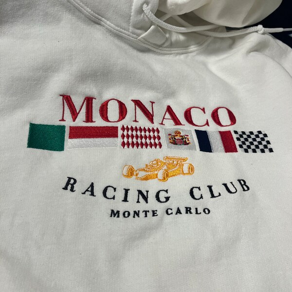 Monaco Racing Club Sweatshirt, Monaco Sweatshirt, Vintage, Monaco ...
