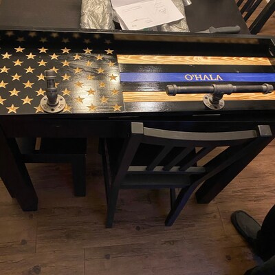 Police Gear Rack Thin Blue Line Gear Rack Police Officer Gift Police ...