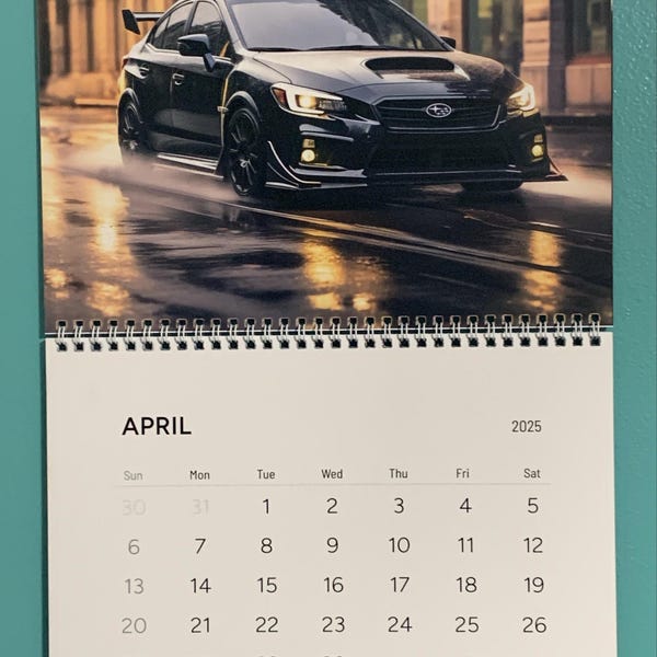 Subaru WRX STI Desktop Calendar (2025 Grid) - Etsy