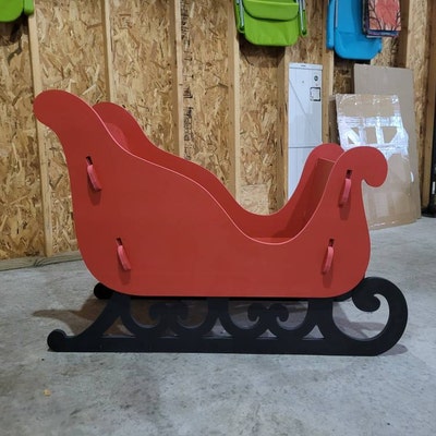 All-weather Large Elegant Red Sleigh - Etsy