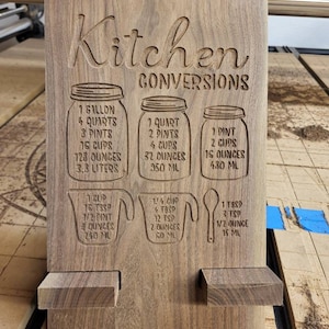 IPad Holder With Kitchen Conversions Digital CNC Carve Files - Etsy