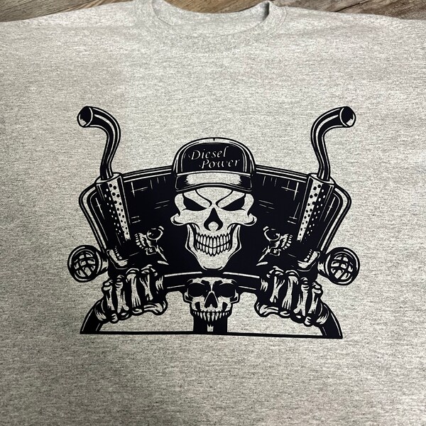 Skull Skeleton Semi Tractor Trailer Trucking Truck Driver Trucker Big ...