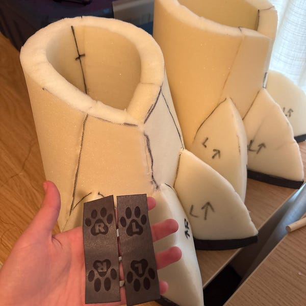 Semi-slim Fursuit Paw Pattern [PDF DOWNLOAD] *read Description Fully ...