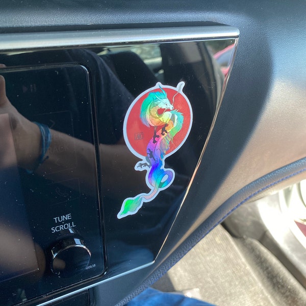 Holographic Haku Sticker, Anime Sticker, Japanese Dragon Stationery - Etsy