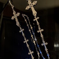 Lady Vamp Necklace: Vampire Pendant Gothic Cross Halloween - Etsy UK