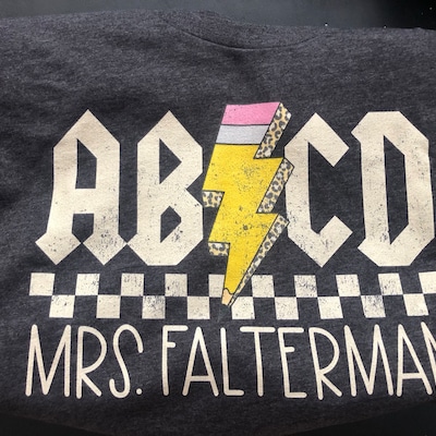 Custom Teacher Shirt Retro ABCD Teacher Name Shirts for Back to School ...